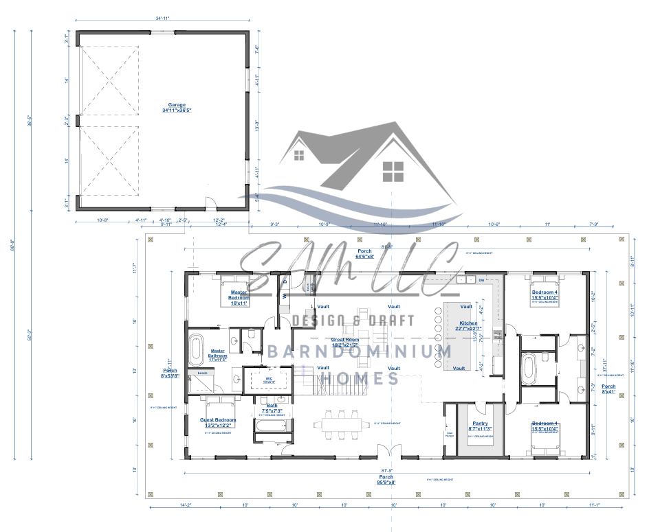 Custom Barndominium Plans & Design | SAM Drafters LLC